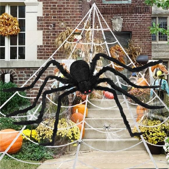Accents | 20 Web 60 Giant Spider With Extra Stretch Cobwebs 10 Small ...